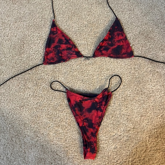 Iamgia Swim Iamgia Red And Black Bikini Poshmark